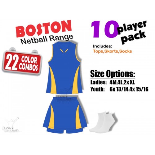 Netball Kits on Sale including Puma Kits, Nike Kits, Team Kits, Custom ...